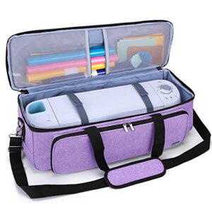 LUXJA Carrying Bag Compatible with Cricut Die-Cutting Machine and Supplies, Tote Bag Compatible with Cricut Explore Air (Air2) and Maker (Bag Only, Patent Design), Lavender