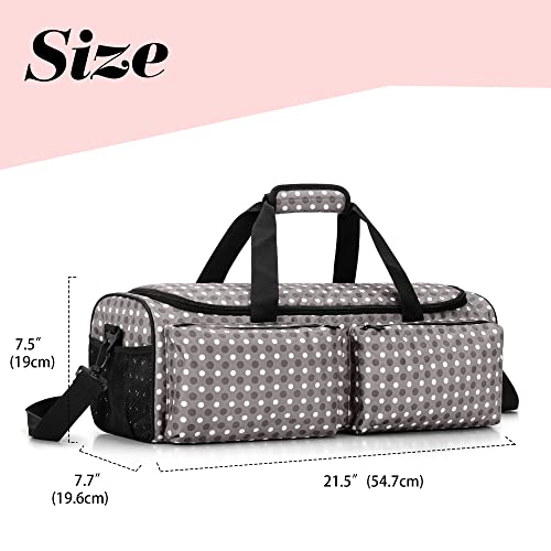 YARWO Craft Tote Bag Compatible for Cricut Die-cut Machine and Cutting Mat(12 x 12), Travel Carrying Case Compatible with Cricut Explore Air (Air 2), Cricut Maker and Accessories, Dots