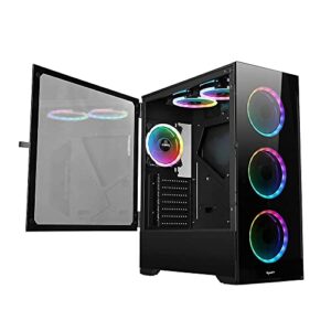 Bgears b-Voguish Gaming PC with Tempered Glass Mid Tower, USB3.0, Support E-ATX, ATX, mATX, ITX. (Note: Fan NOT Included in This Model. Only b-Voguish-RGB (ASIN# B08W2MXBQJ) Come with ARGB Fans)