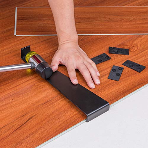 ZEXHOM Professional Laminate Wood Flooring Installation Kit with 40 Spacers, Upgraded Tapping Block, Widen Pull Bar and Heavy Duty Mallet