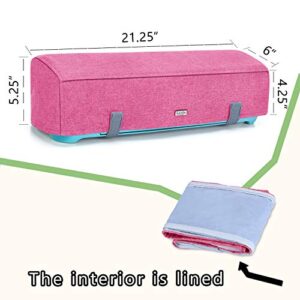 Luxja Dust Cover Compatible with Cricut Explore Air and Explore Air 2, Dust Cover with Back Pockets, Pink