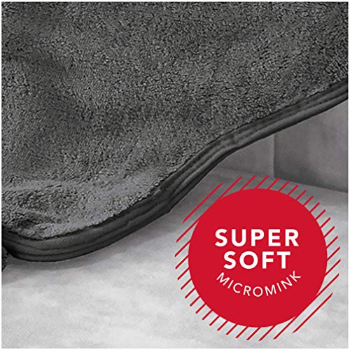 Sunbeam Heating Pad Wrap for Back Pain Relief with Auto Shut Off and Moist Heating Option, 23 x 15", Slate Grey