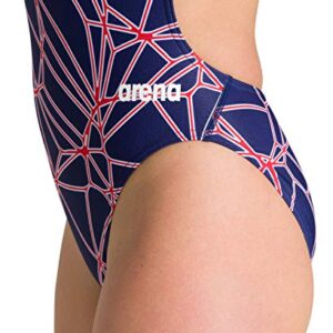 Arena Women's Standard Carbonics Pro Challenge Back One Piece Swimsuit, Navy, 26