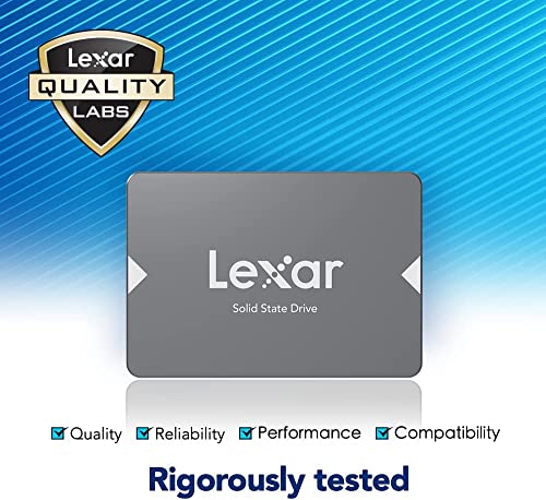 Lexar NS100 256GB 2.5” SATA III Internal SSD, Solid State Drive, Up To 520MB/s Read (LNS100-256RBNA)