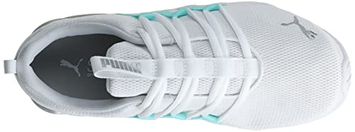 PUMA Women's Riaze Prowl, Puma White-Gulf Stream, 9