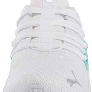 PUMA Women's Riaze Prowl, Puma White-Gulf Stream, 9