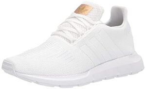 adidas originals women's swift run shoes, white/white/copper metallic, 9