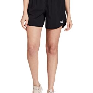 New Balance womens Accelerate 5 Inch Shorts, Black, Medium US