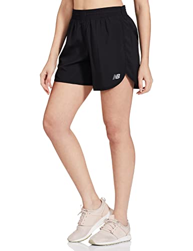 New Balance womens Accelerate 5 Inch Shorts, Black, Medium US