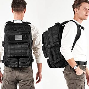 Falko Tactical Backpack - 2.4x Stronger Work & Military Backpack. Water Resistant and Heavy Duty Large Molle Backpack (50L)