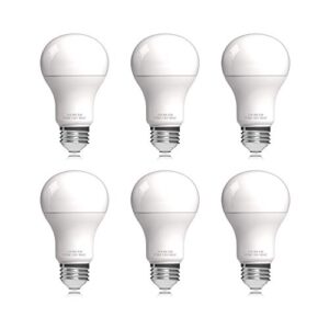 helloify a19 led light bulb, 9w (60w equivalent), 806 lumens, 2700k soft white, energy saving lamp for office/home, non-dimmable, e26 screw base, 6 count (pack of 1)