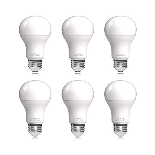 Helloify A19 LED Light Bulb, 9W (60W Equivalent), 806 Lumens, 2700K Soft White, Energy Saving Lamp for Office/Home, Non-dimmable, E26 Screw Base, 6 Count (Pack of 1)