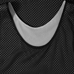 Mens Reversible Basketball Jersey Premium Moisture Wicking Mesh Tank Top (Large, 1ih05_Black)