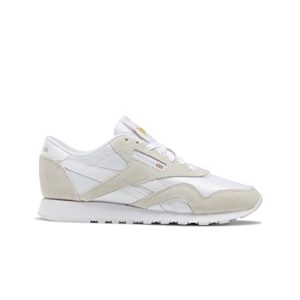 Reebok Women's Classic Nylon Sneaker, Classic White/Light Grey 2, 8