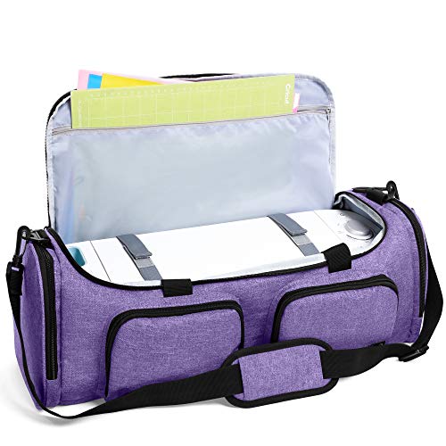 LUXJA Bag Compatible with Cricut Explore Air (Air2) and Maker, Carrying Case Compatible with Cricut Die-Cut Machine and Accessories (Bag Only), Purple