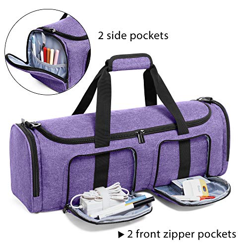 LUXJA Bag Compatible with Cricut Explore Air (Air2) and Maker, Carrying Case Compatible with Cricut Die-Cut Machine and Accessories (Bag Only), Purple