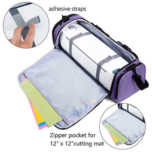 LUXJA Bag Compatible with Cricut Explore Air (Air2) and Maker, Carrying Case Compatible with Cricut Die-Cut Machine and Accessories (Bag Only), Purple