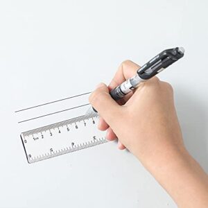 Chris.W 20 Pack Clear Plastic Ruler 6 Inch Straight Ruler Flexible Ruler with Inches and Metric for School Classroom, Home, or Office (Clear)