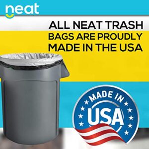 Neat Tall Kitchen 30 Gallon Drawstring Trash Bags - (MEGA 120 COUNT) - Triple Ply Fortified, Eco-Friendly 50% Recycled Material, Neutralize+ Odor Technology, Reversible Black and White Garbage Bags