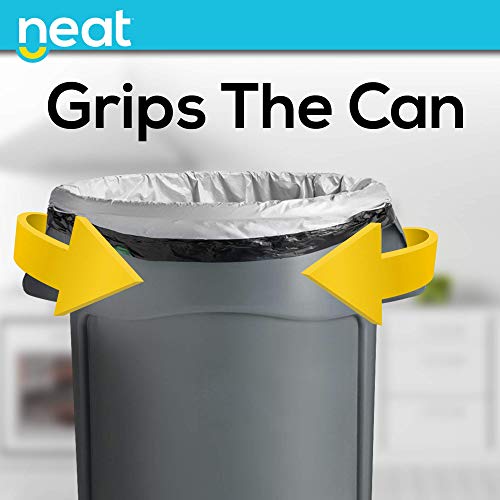 Neat Tall Kitchen 30 Gallon Drawstring Trash Bags - (MEGA 120 COUNT) - Triple Ply Fortified, Eco-Friendly 50% Recycled Material, Neutralize+ Odor Technology, Reversible Black and White Garbage Bags