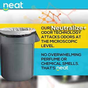 Neat Tall Kitchen 30 Gallon Drawstring Trash Bags - (MEGA 120 COUNT) - Triple Ply Fortified, Eco-Friendly 50% Recycled Material, Neutralize+ Odor Technology, Reversible Black and White Garbage Bags