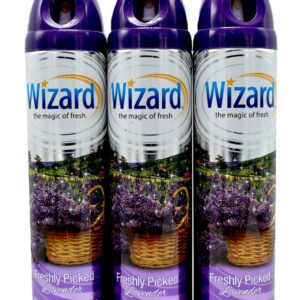 Wizard The Magic of Fresh Air Freshener 10oz Freshly Picked Lavender (Package May Vary) Pack of 3