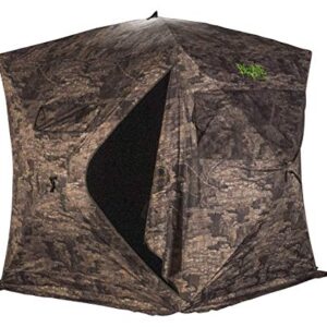 Rhino Blinds x Bone Collector R600BC-RTT 3 Person Hunting Ground Blind, Realtree Timber