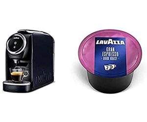 lavazza blue classy mini single serve espresso coffee machine lb 300 with gran espresso 2 coffee capsules (pack of 100), value pack, 2 coffee selections: simple touch controls