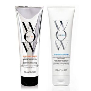 color wow color security shampoo and conditioner duo set - hydrating formula for fine to normal hair