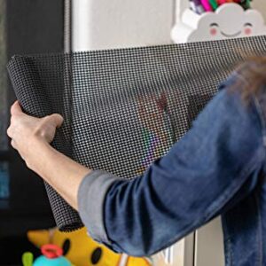 EasyLiner Select Grip Shelf Liner for Drawers & Cabinets - Easy to Install & Cut to Fit - Non Slip Non Adhesive Grip Shelf Liner Kitchen, Bathroom, Pantry - 12in. x 10ft.- 6 Roll Project Pack - Black