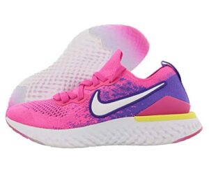 nike women's epic react flyknit 2 running shoe fuchsia/white, 7.5