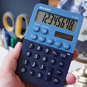 Sharp El-760R 8-Digit Desktop Calculator with Tax, Percent and Square Root Keys, and A Large LCD Display, Perfect for Home and Office Use