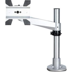 startech.com startech.com desk mount monitor arm - vesa or apple imac/thunderbolt display up to 14kg - articulating height adjustable single desktop monitor pole mount - clamp/grommet - silver