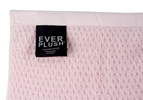 Everplush Diamond Jacquard Hand Towel Set, 4 x (16 x 30 in), Pale Pink 4 Count