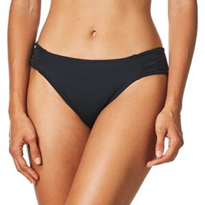 la blanca womens island goddess side shirred hipster swimsuit bikini bottoms, black, 10 us