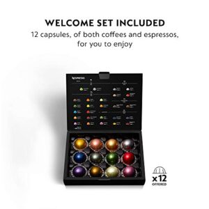 Nespresso VertuoPlus Coffee and Espresso Machine by De'Longhi with Milk Frother, 14 ounces, Ink Black