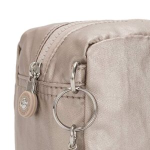 Kipling Unisex-Adult Gleam Cosmetic Bag, Metallic Glow, 7.25" L X 4.25" H X 3.25" D