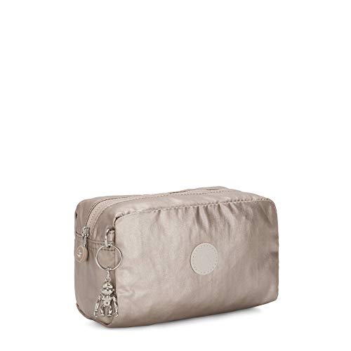 Kipling Unisex-Adult Gleam Cosmetic Bag, Metallic Glow, 7.25" L X 4.25" H X 3.25" D