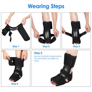 Healifty Plantar Fasciitis Night Splint Foot Support Brace Adjustable Foot Stabilizer Unisex Fits for Right or Left Foot ankle brace