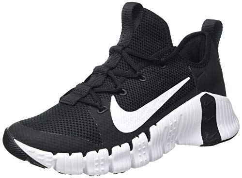 Nike Women's Free Metcon 3 Shoe, Black/White, 8.5