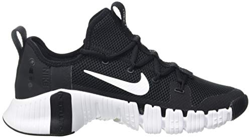 Nike Women's Free Metcon 3 Shoe, Black/White, 8.5