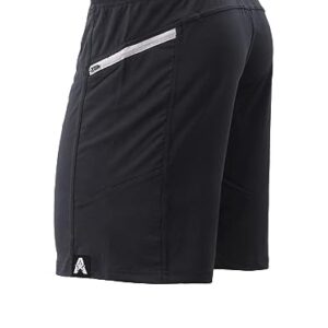 Anthem Athletics Hyperflex Gym Shorts for Men Zippered Pocket 9 Inch Inseam – Workout Shorts, Running Shorts, Athletic Shorts Cross Training Shorts Yoga Shorts - Black Onyx G2 - Medium