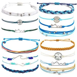 choice of all string bracelets for womenmen summer wave bracelet set for teen girls waterproof surfer ankle bracelet for men boys friends