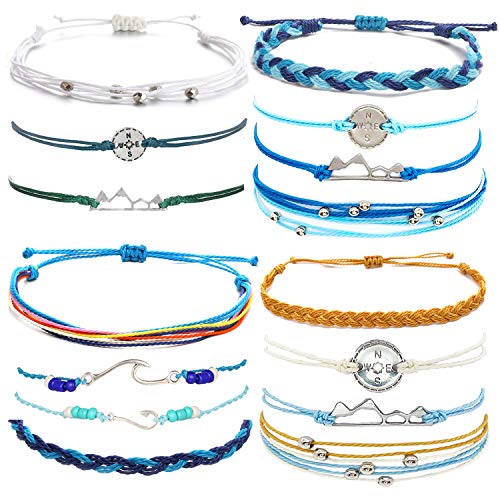 choice of all String Bracelets for WomenMen Summer Wave Bracelet Set for Teen Girls Waterproof Surfer Ankle Bracelet for Men Boys Friends