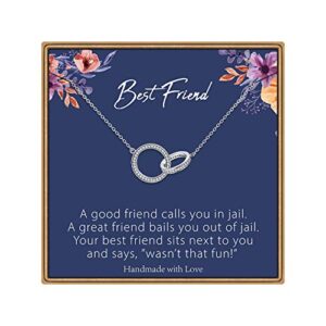 ieflife best friend necklace friendship gifts, best friend necklaces bff gifts two circle necklace gifts for best friend woman bff necklace friendship gifts for women