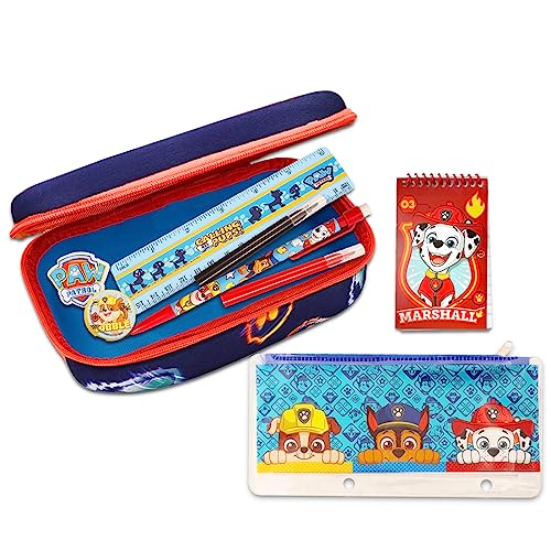 Paw Patrol Giant All You Need for School Stationery Gifts Set - Pencils Case Notebook Eraser Ruler, Back to The Pre School Kindergarten Education Goodies Supplies Materials Birthday for Kids Boys