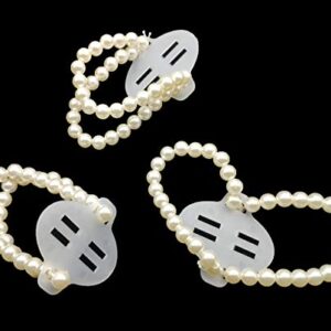 Sovenny 12 Pieces Elastic Pearl Wrist Bands Wristlets Corsage Accessories for Wedding Prom Flowers