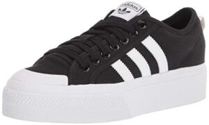 adidas originals women's nizza platform, black/white/white, 7.5