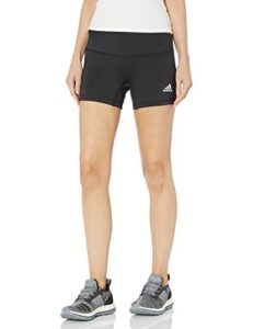 adidas women's 4 inch shorts, black/white, large