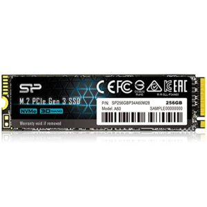 silicon power 256gb nvme m.2 pcie gen3x4 2280 ssd (sp256gbp34a60m28)